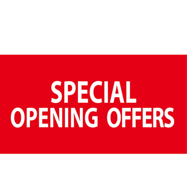 SPECIAL OPENING OFFERS Poster Window Display Sign