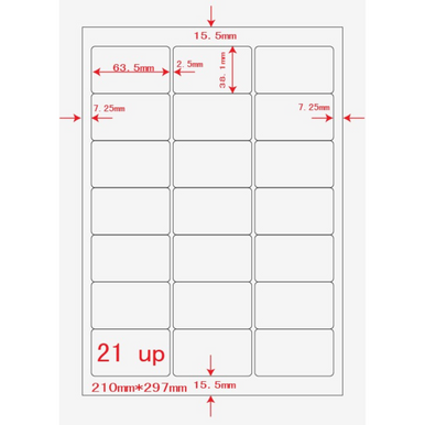 Multi-Purpose A4 White Self-Adhesive Labels - 2 Label Per sheet