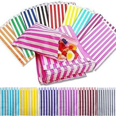 Candy Stripe Paper Bags Party Wedding Cake Sweet Treat Pick & Mix Gift ...