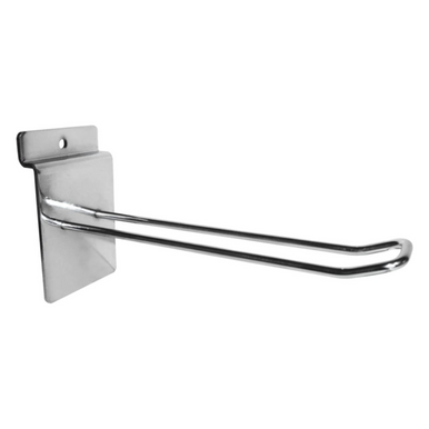6" Slatwall Euro Hooks Accessory Single Prong Shop Display (4 Inch)