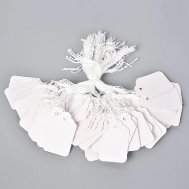 1000x Quality White Strung Price Ticket Tags Labels Retail Clothing ...