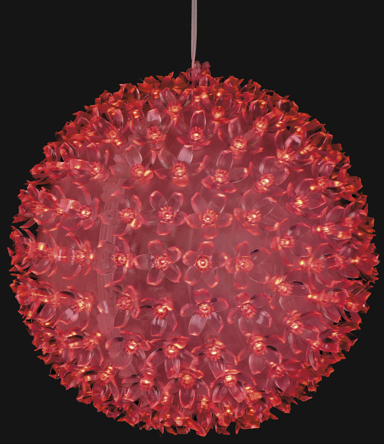 8 Inch Hanging LED Lighted Sphere in White, Green, Red, or Blue ...