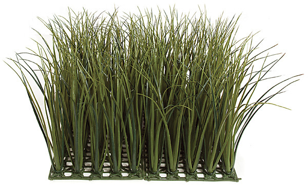 20 Inch x 14 Inch Polyblend Wild Meadow Grass Mat - Light Green, Tutone ...