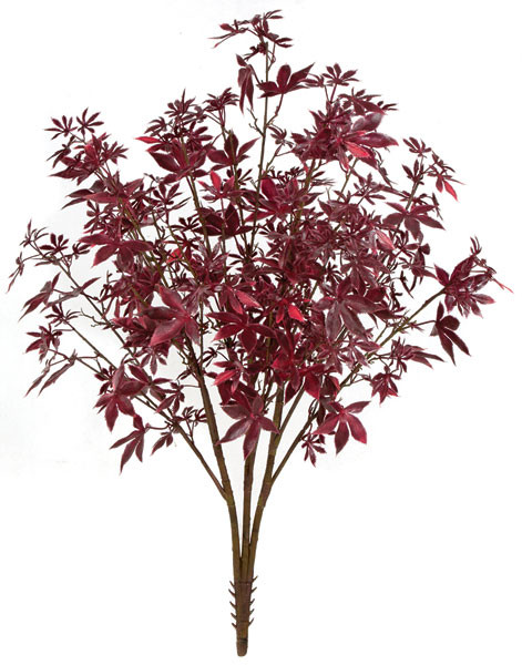 38" Polyblend Outdoor Maple Bush | Green or Burgundy | Autograph Foliages
