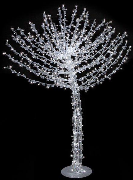 6 Ft. LED Acrylic Upswept White Festive Trees! | Autograph Foliages