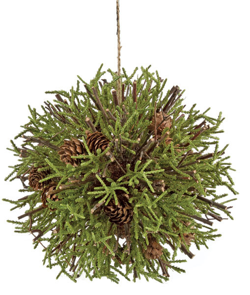 8 Inch Plastic Pine Ball | Autograph Foliages