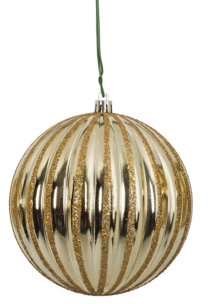 Gold Pumpkin Ornaments | 5" , 6" Ball Ornaments Wholesale | Autograph ...