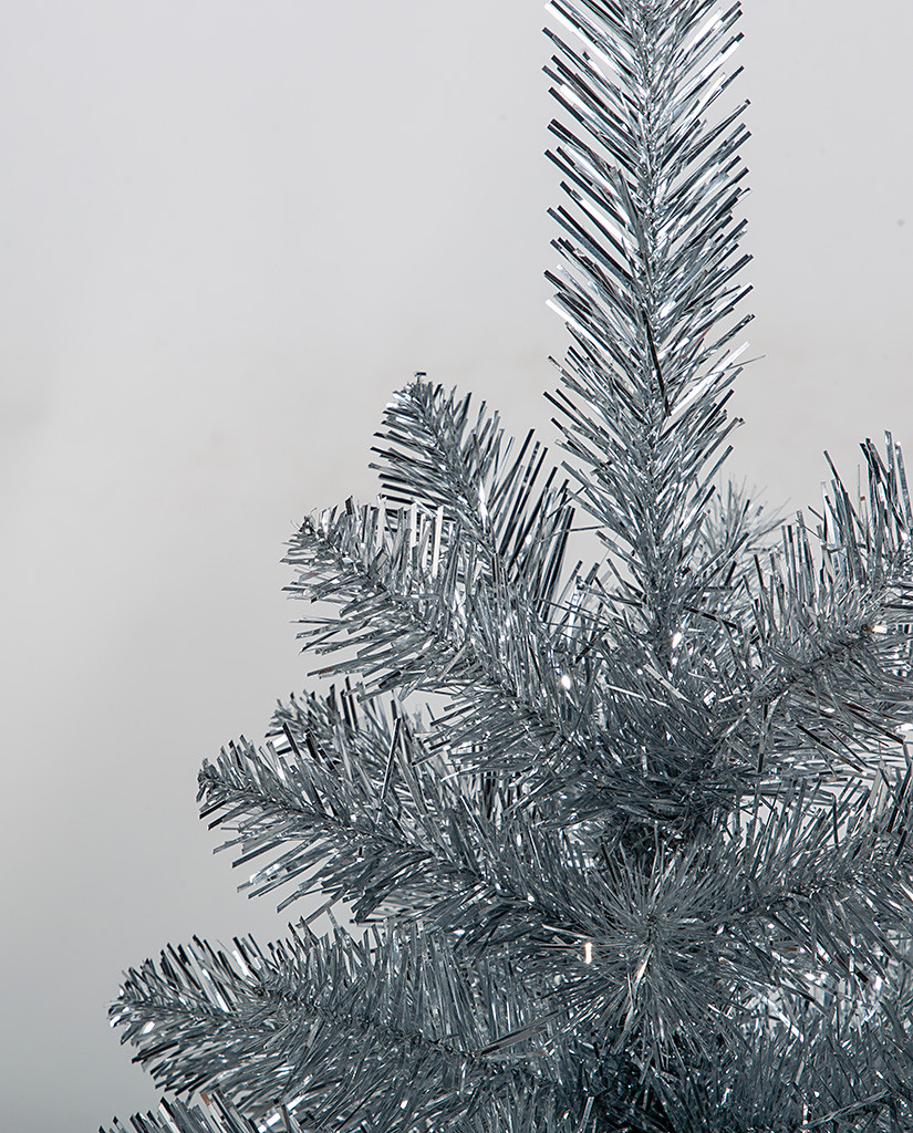 Silver to Blue Tinsel Ombre Trees | Colorful Tinsel Christmas Trees ...