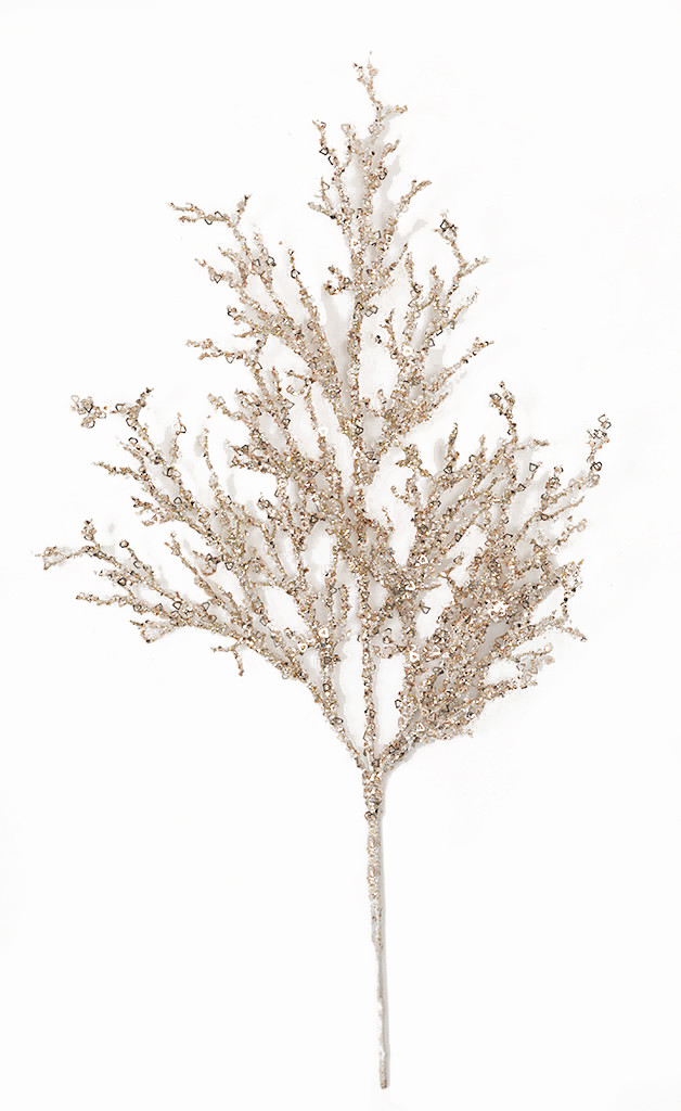 29" Glittered Sequined Twig Spray | Decorative Twig Sprays | Autograph ...