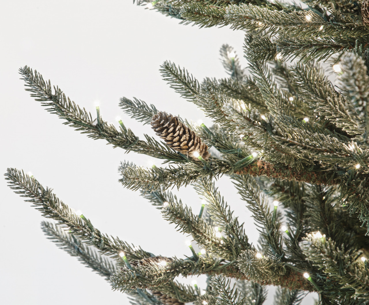 Flocked Siberian Spruce Trees with Pinecones | 7.5' to 15' Tall ...