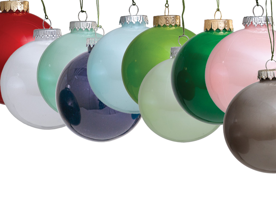 Glass Finish Gloss Ball Ornament | 4" or 6 " Sizes | 11 Colors ...
