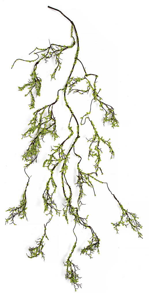 58" Artificial Mini Leaf Twig Garland - Green or Light Green ...