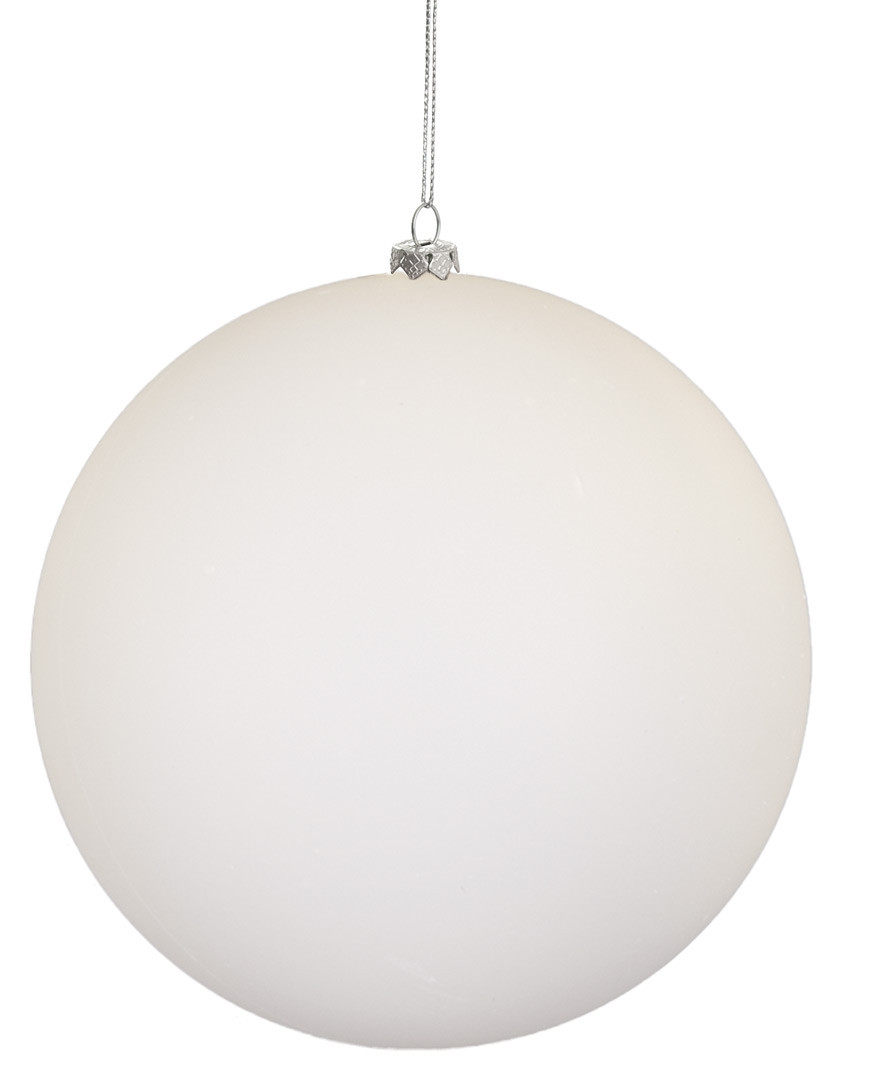 Matte White Ball Ornaments | 4" to 15" Sizes | Autograph Foliages