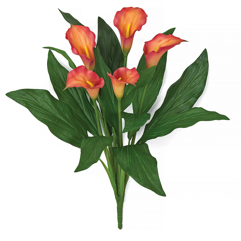 18" UV/FR 18" Pink Calla Lily Bush | Autograph Foliages