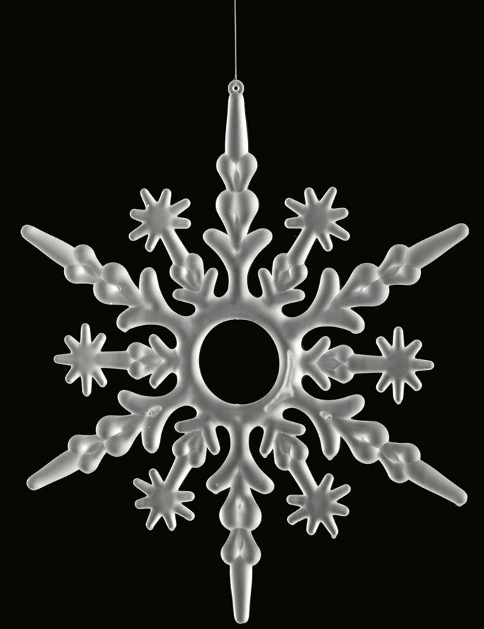 12 Inch Frosted Snowflake | Autograph Foliages