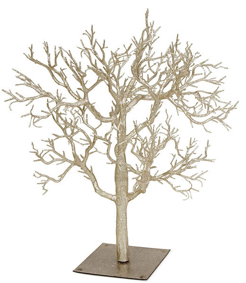 32 Inch Glittered Twig Trees in Silver, Rose Gold, Light Green, or Gold ...