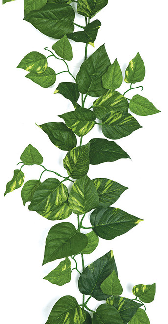 9 Foot Artificial FireSafe Variegated Pothos Garland / Wholesale Silk ...