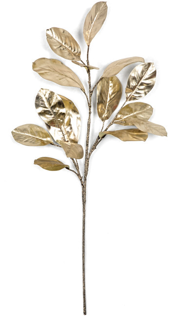37" Metallic Magnolia Leaf Spray in 8 Colors Available | Autograph Foliages
