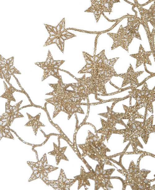 25" Glittered Gold Star Spray | Autograph Foliages