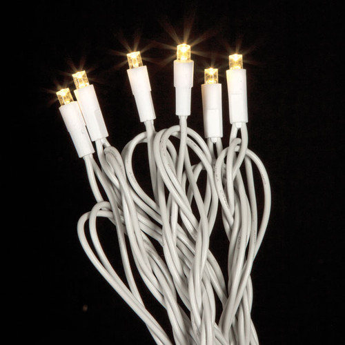 5mm Warm White LED Light Strand - White Wire | Autograph Foliages