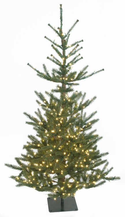 Plastic Dawson fir trees by square base | decorative accents ...
