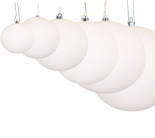 Matte White Ball Ornaments | 4" to 15" Sizes | Autograph Foliages