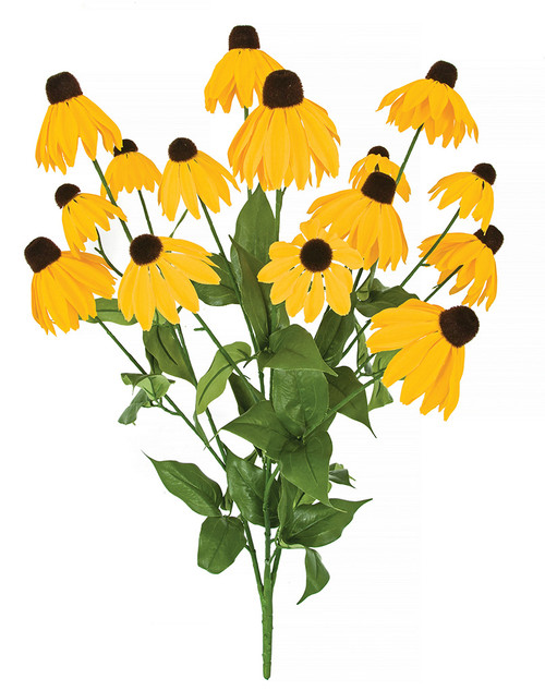 24" Black Eyed Susan Bush | FireSafe Artificial Flowers Wholesale ...