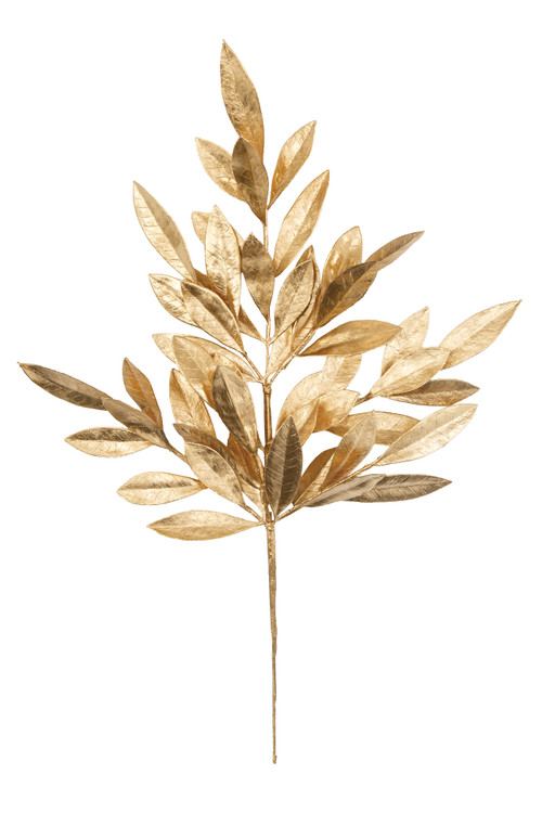 23.5" Metallic Gold Bay Leaf Spray | Autograph Foliages