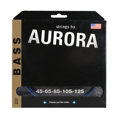 Strings by Aurora Premium Color Coated 5‑String Bass Strings (45‑125 ...
