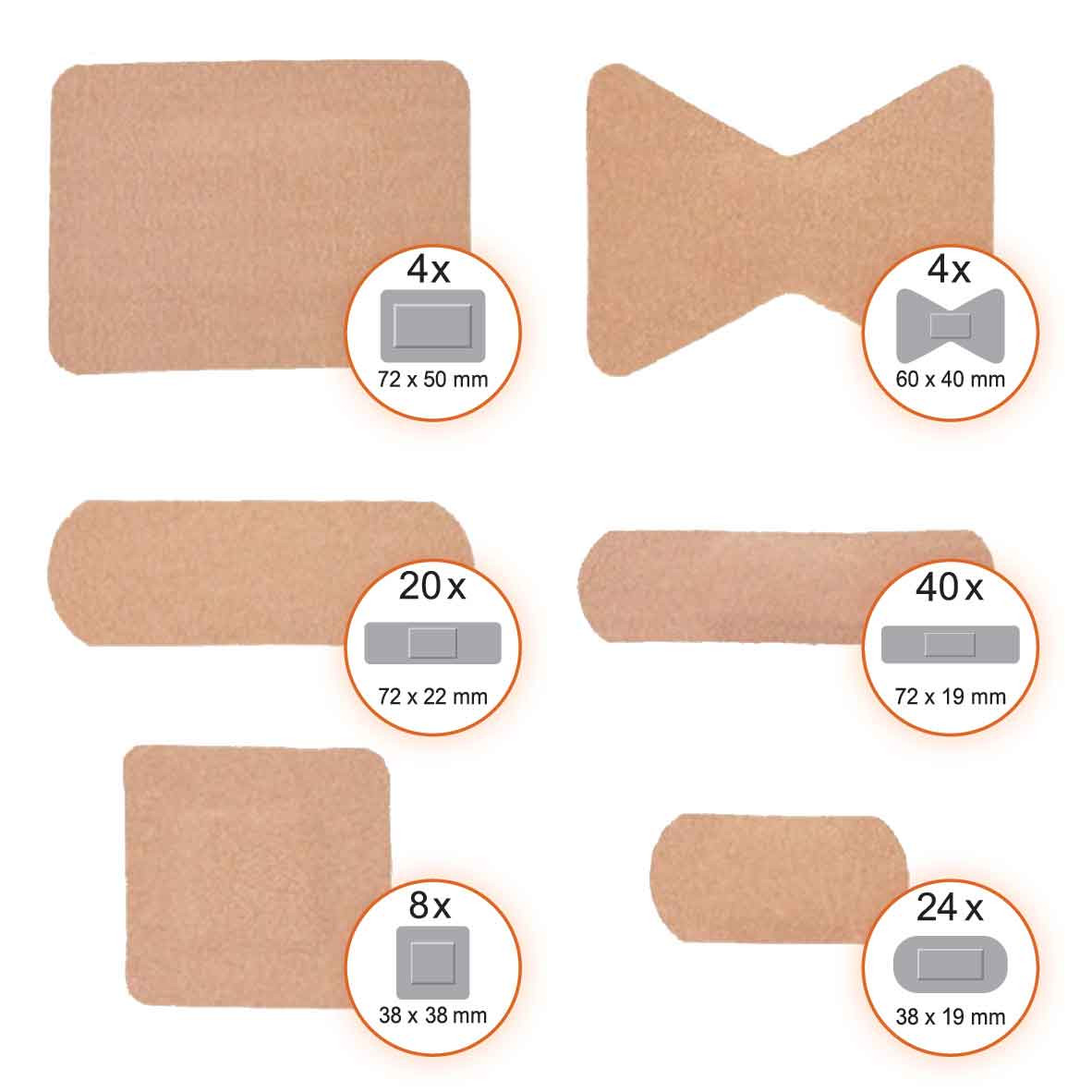 Washproof Hypoallergenic Plasters (Assorted) Box of 100 - MedicalDressings