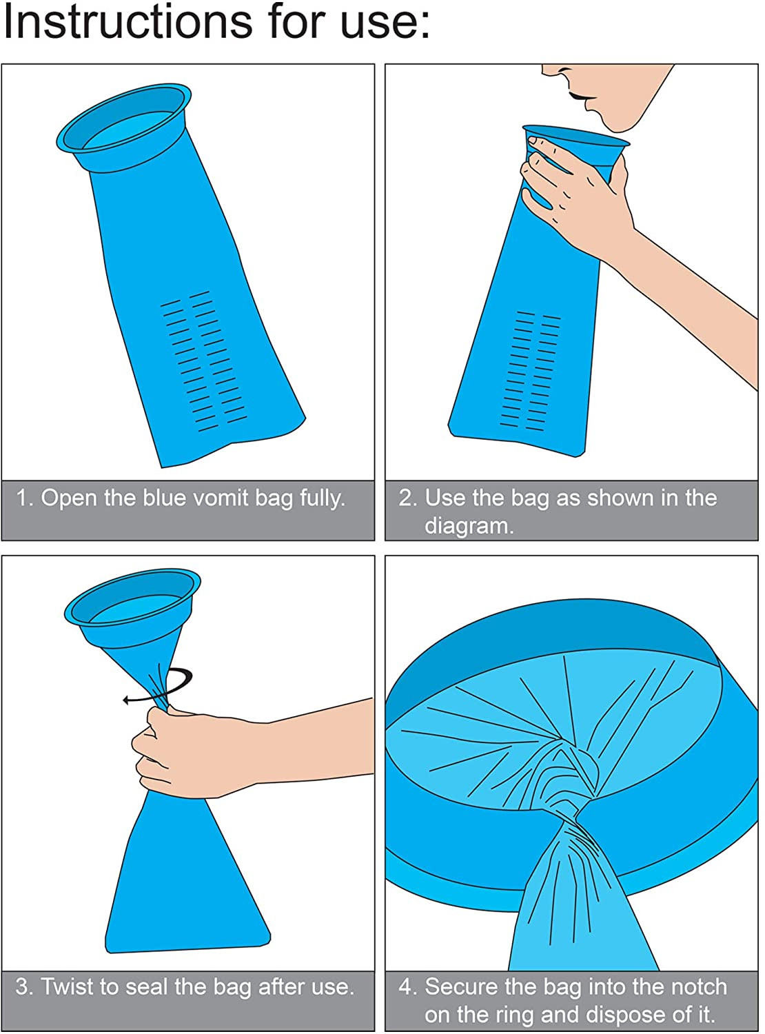 Disposable Sick/ Vomit Bags - Buy Online for Convenience