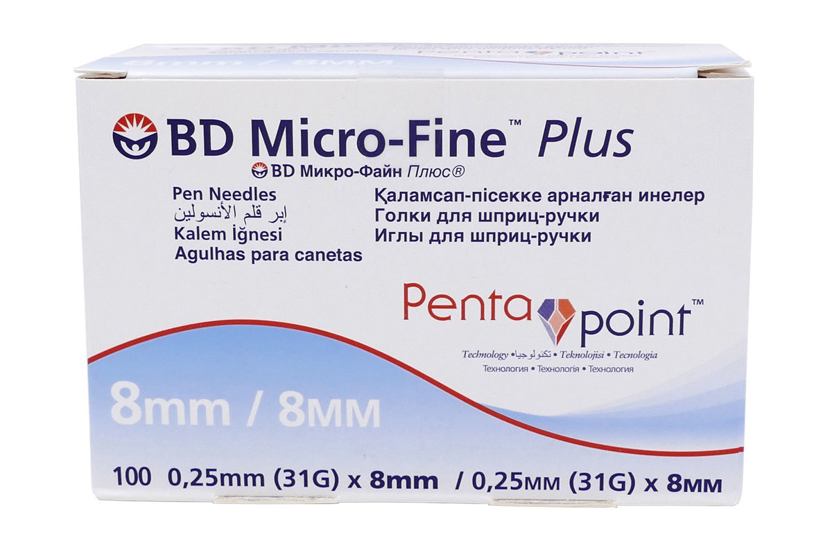 BD Micro-Fine Ultra Pen Needles 4mm 0.23mm 32G Pentapoint (Pack of 100)