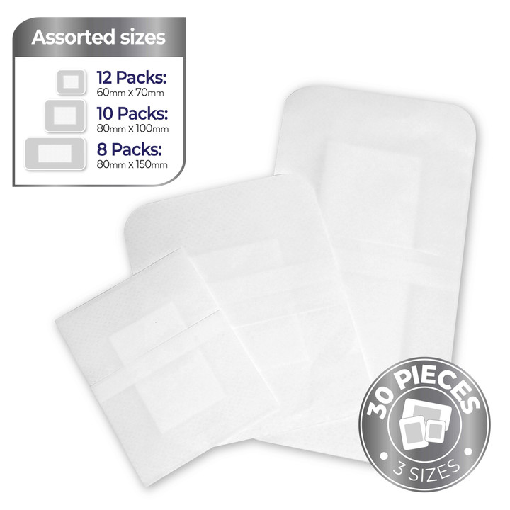 Adhesive Wound Dressings- Assorted - (Box of 30)