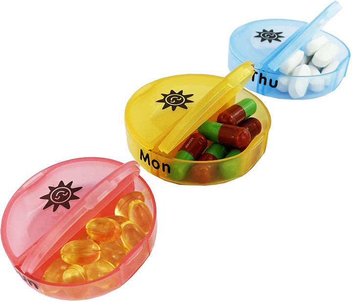 Weekly Cylindrical Pill Box Organiser (14 Compartments) - MedicalDressings