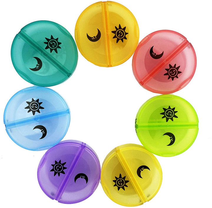 Weekly Cylindrical Pill Box Organiser (14 Compartments) - MedicalDressings