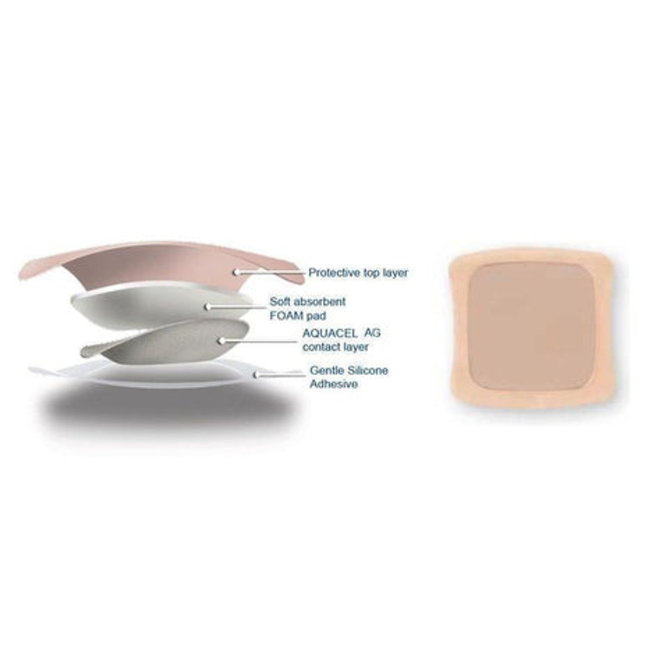 Aquacel Ag Foam Adhesive Dressing | Buy Online