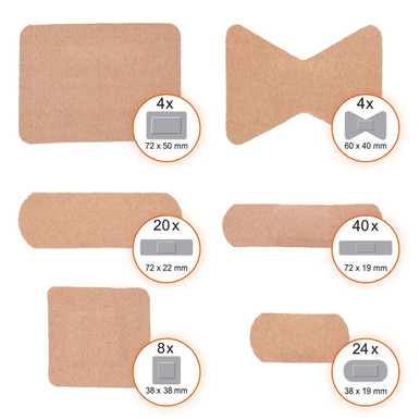 Washproof Hypoallergenic Plasters (Assorted) Box of 100 - MedicalDressings