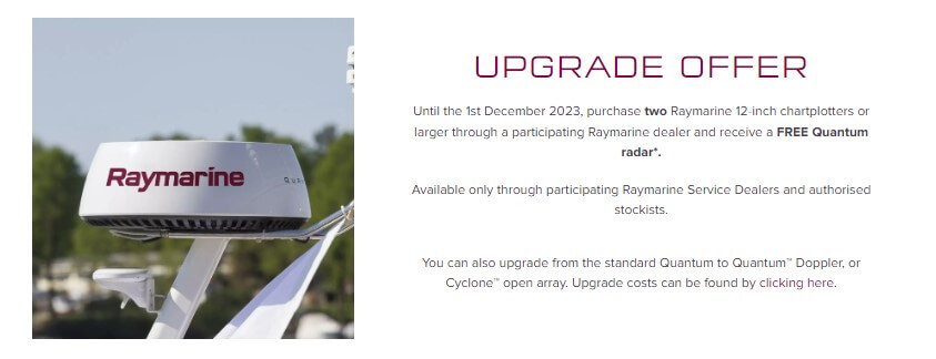 RAYMARINE BLACK FRIDAY SALE - Raymarine Axiom 2 pro FREE QUANTUM Radar ...