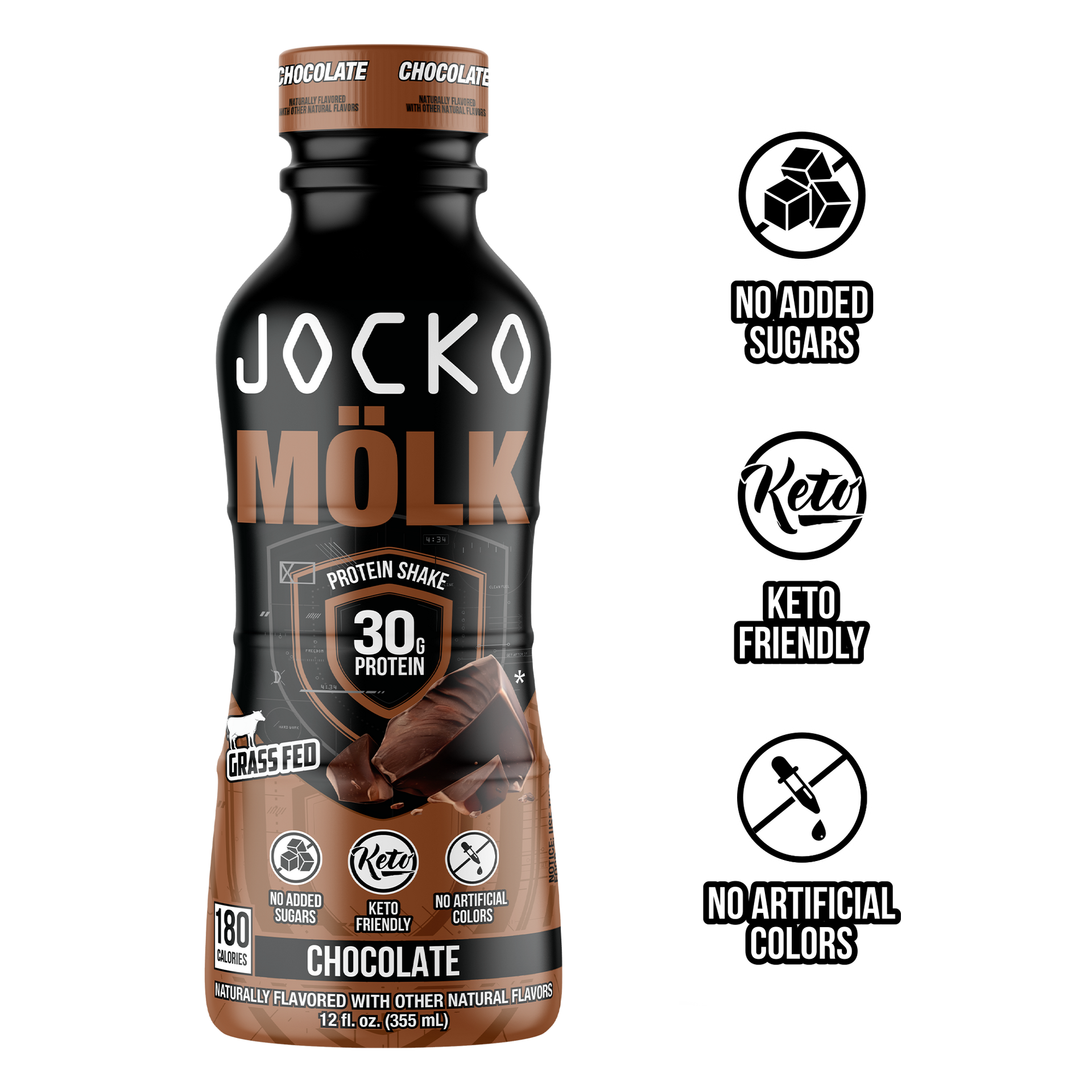 JOCKO MÖLK - Chocolate Protein Shake (Pack of 12)