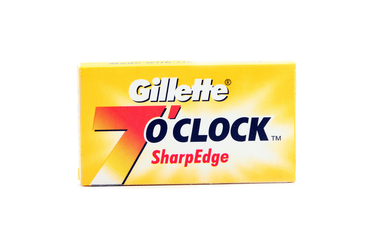 Gillette 7 Oclock Yellow | Double Edge Razor Blade | Razor Emporium ...