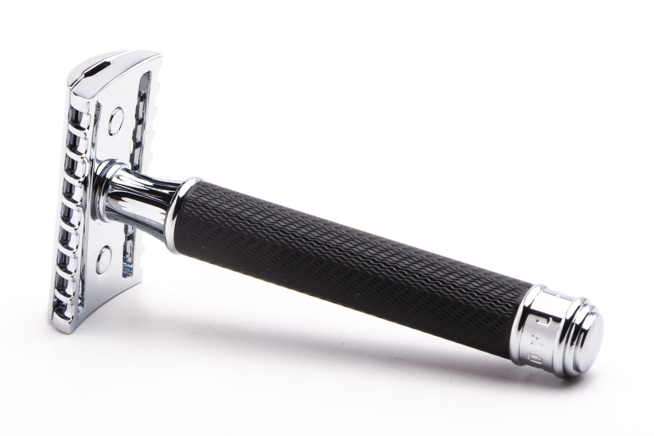 MÜHLE | Traditional Black/Chrome Open Comb Safety Razor - Razor Emporium