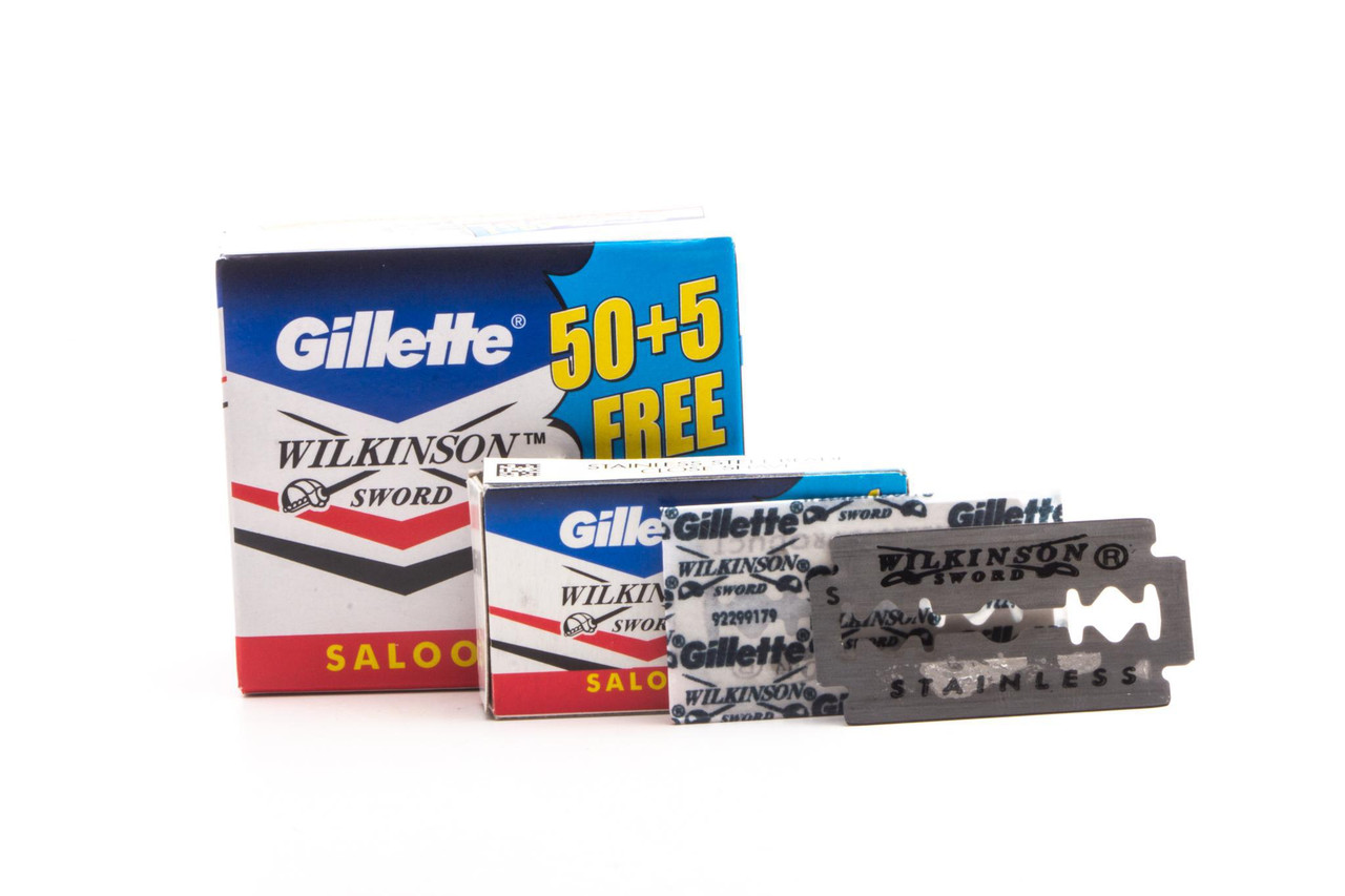 Gillette Wilkinson's Sword Double Edge Blades | 50 blades + 5 Free ...
