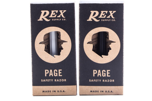 Rex Supply Co. | Page Three Piece Aluminum Double Edge Safety Razor ...