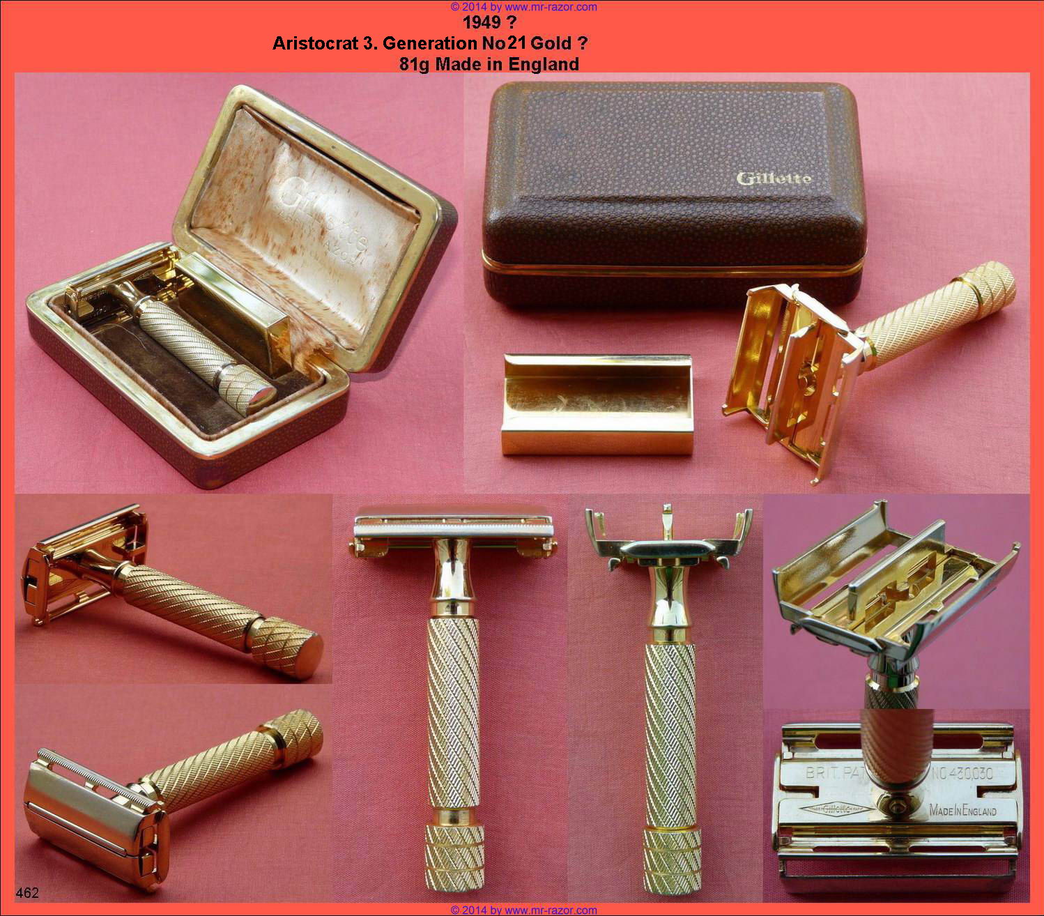 1940's Gillette British Aristocrat No 21 Set 24K Revamp – Razor Emporium