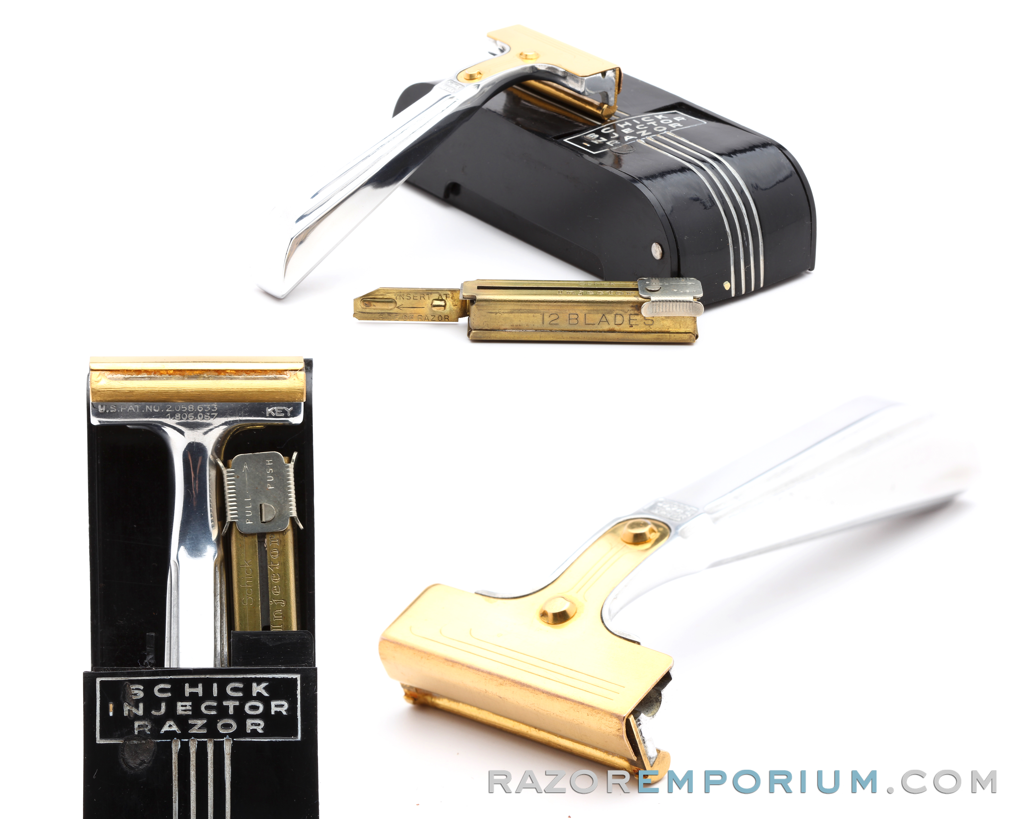 The Rare Schick Injector Safety Razor Type F - Art Deco - Razor Emporium