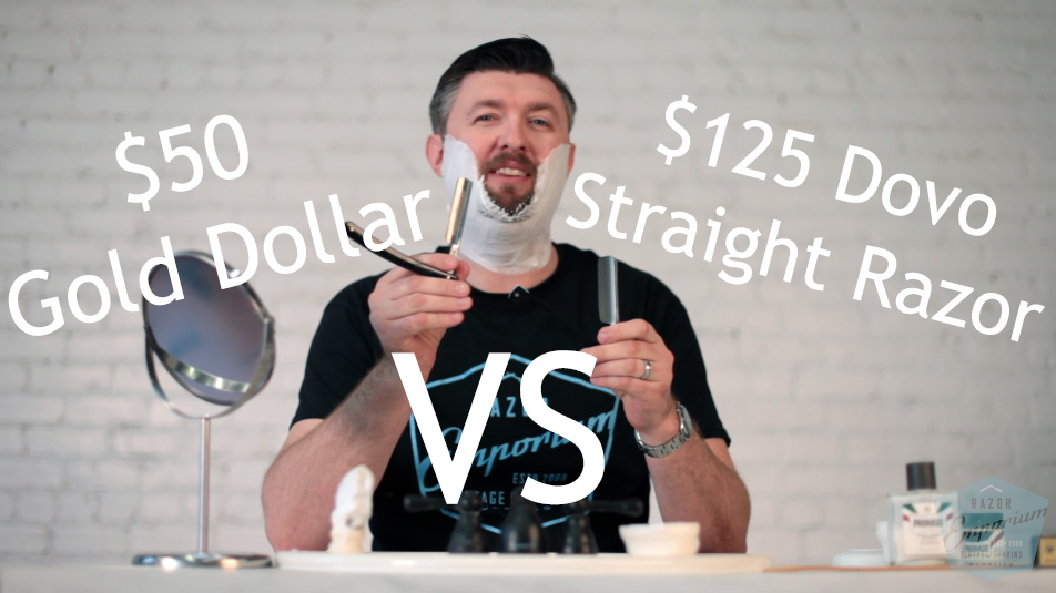 Beginner Straight Razor Wet Shave Showdown: Gold Dollar vs Dovo Best ...
