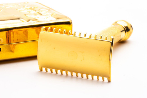 1918 Gillette Old Type Safety Razor Set With Military Case | 24K Gold ...