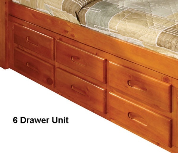 Discovery World Furniture Honey Captains Bed with trundle or six ...