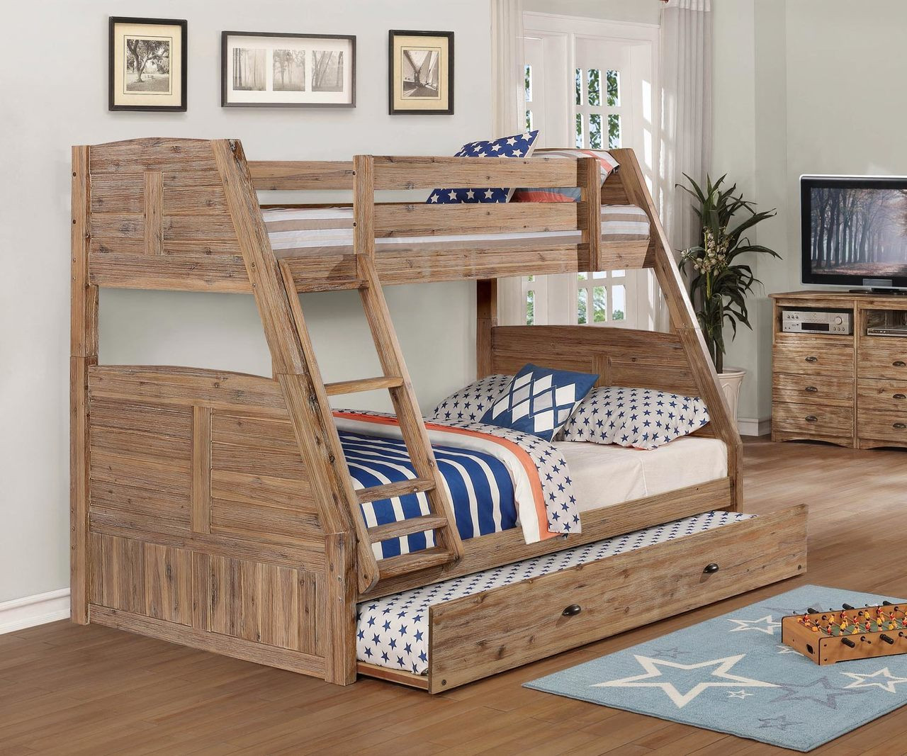Coaster furniture 460182 twin over full Grey bunk bed | Full size ...