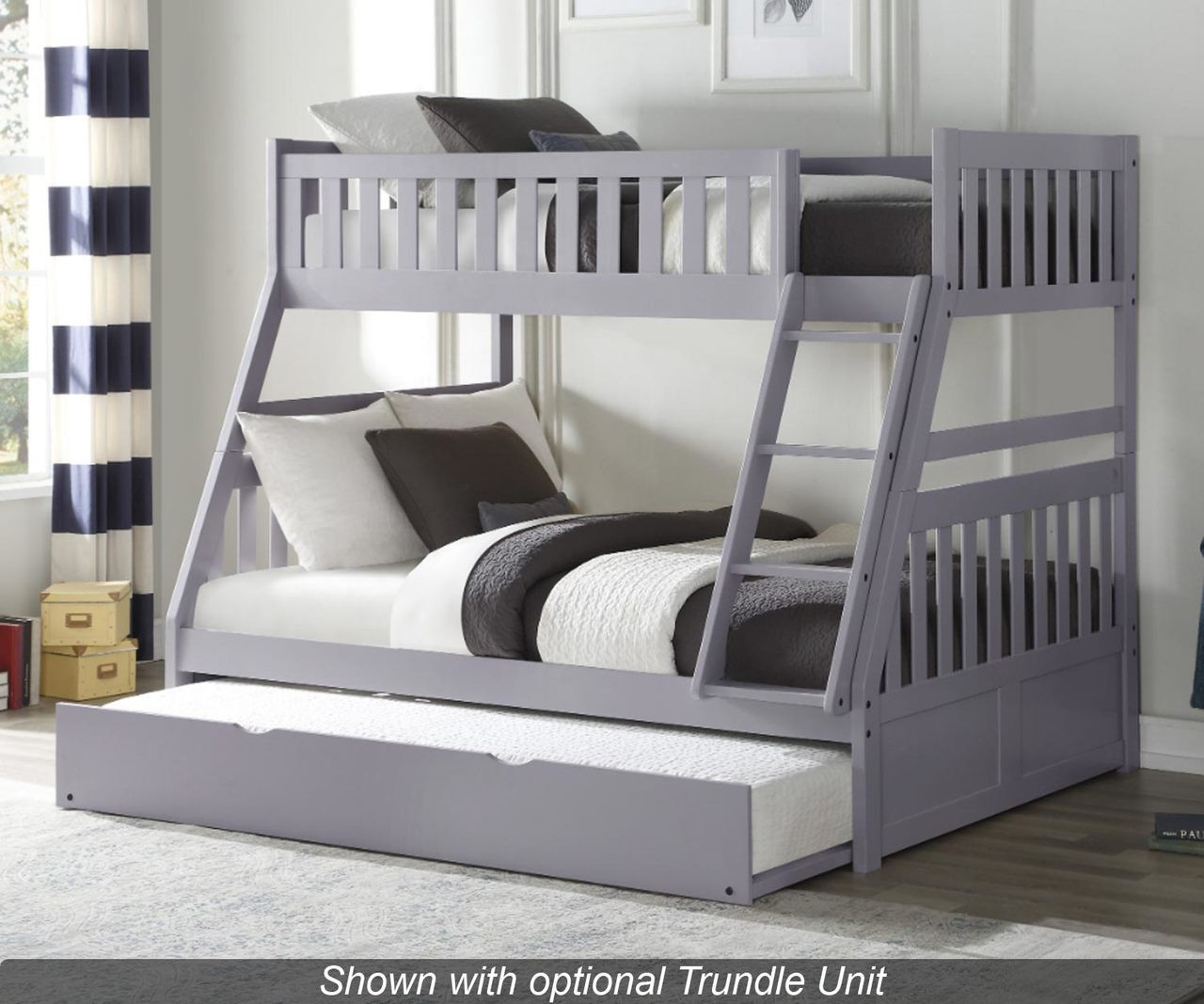 Coaster furniture 460182 twin over full Grey bunk bed | Full size ...